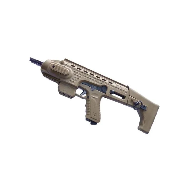 KIT CONVERSIONE CARIBE ACTION COMBAT PISTOLE SOFTAIR GLOCK 17 18 DARK ...
