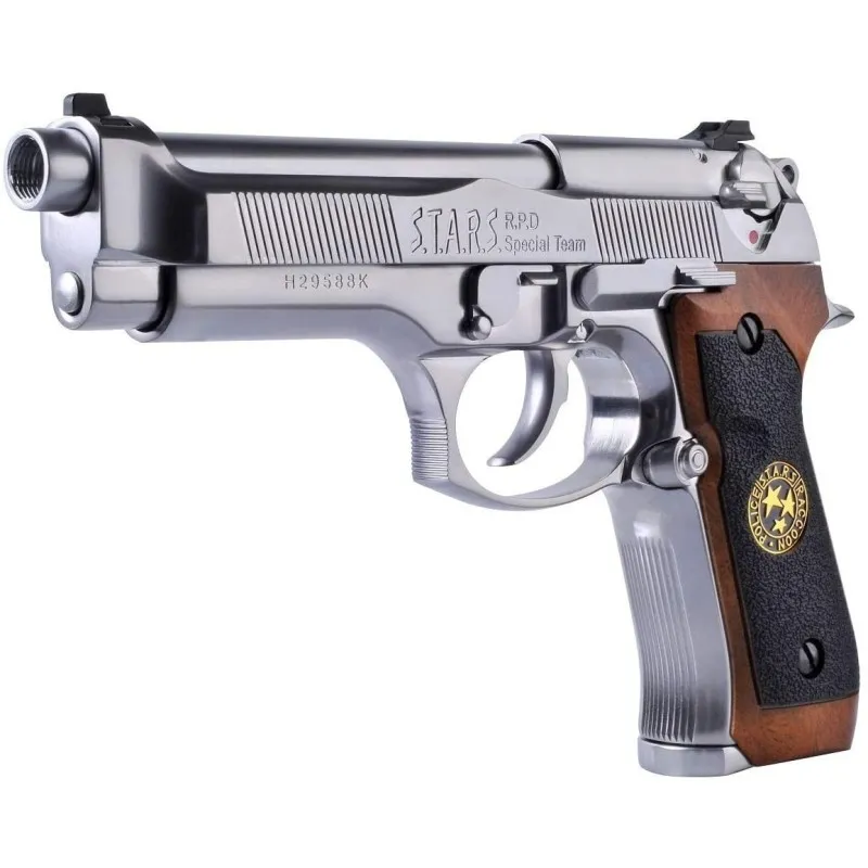 GAS GBB PISTOL M92 SAMURAI EDGE BIOHAZARD SILVER WE WE-W2058S