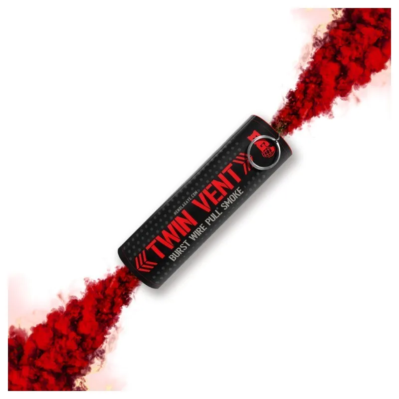TWIN VENT BURST WIRE PULL SMOKE GRENADE RED ENOLA GAYE EG-WP40-RED