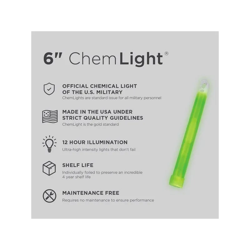 CYALUME CHEMLIGHT VERDE- DURATA 12H CY-9753 GREEN