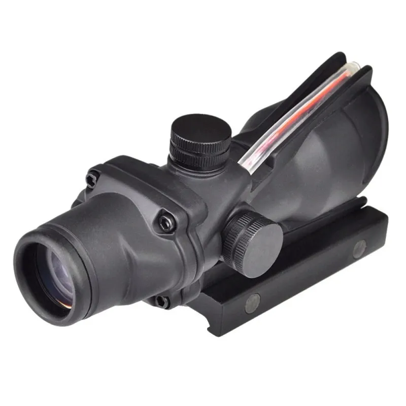 AIM-O ACOG RIFLE SCOPE 4X32C FIBER OPTIC BLACK AO1002-B