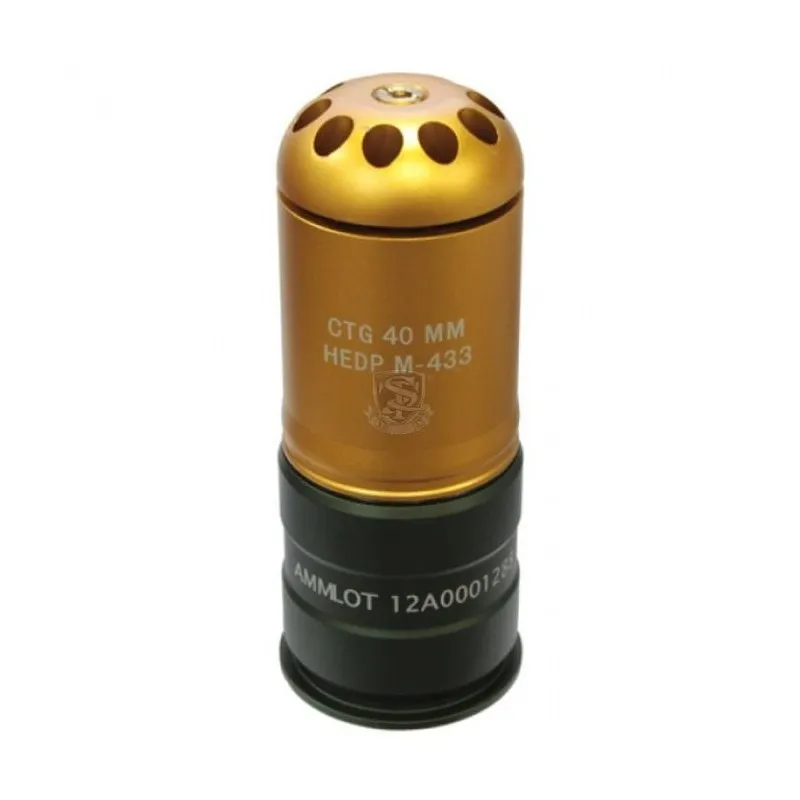 S&T UFC HEDP M433 GAS GRENADE GRANATA 40MM SOFTAIR A GAS 120 PALLINI NUPROL