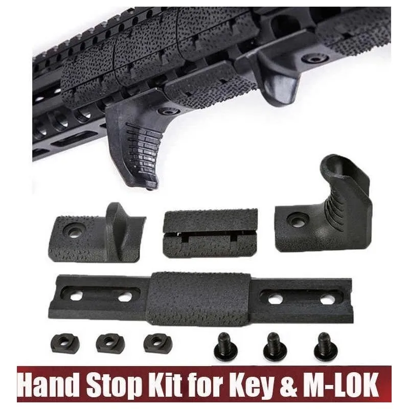 KIT FERMA MANO HAND STOP PER RAIL M-LOK E KEYMOD BLACK MP2057-B