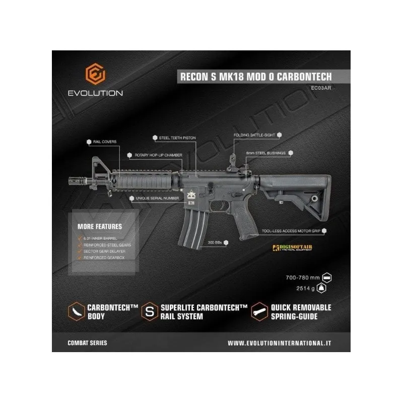 EVOLUTION RECON SUPERLITE MK18 MOD 0 CARBONTECH EC03AR