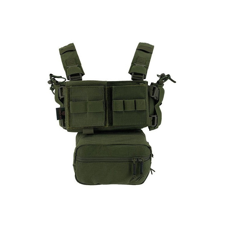 CONQUER TACTICAL MINI CHEST RIG MPC OD GREEN 1207